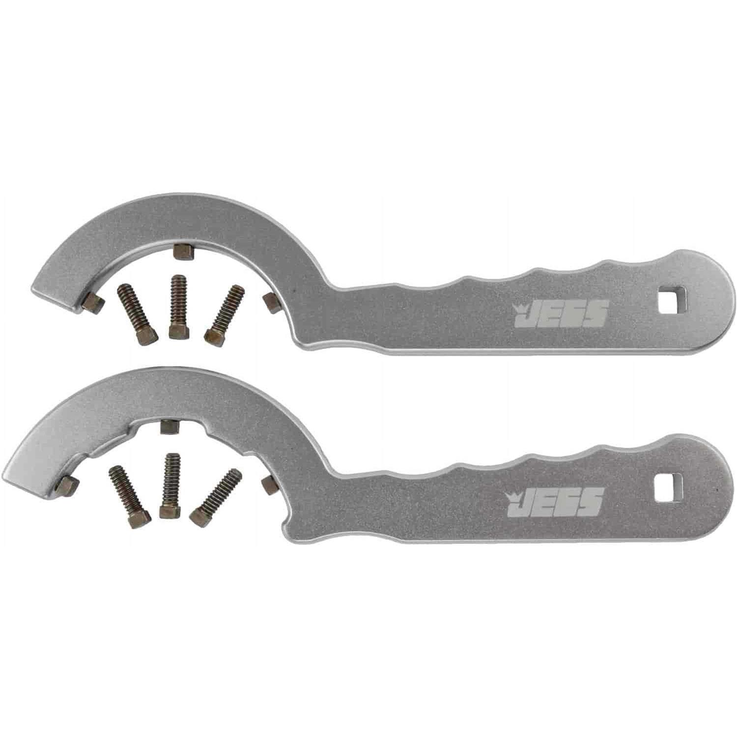 JEGS 81802 Universal Billet Spanner Wrench Set Removable Teeth ...