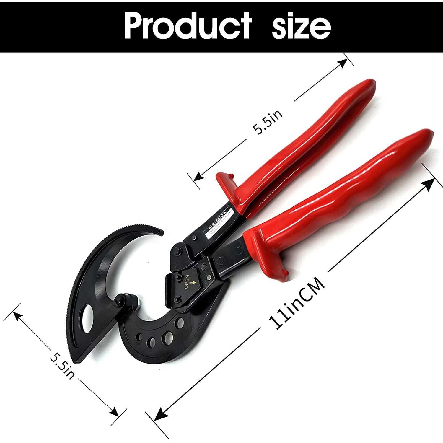 LABABE Ratcheting Cable Cutter 400mm2 Aluminum Copper Wire Cutters for ...