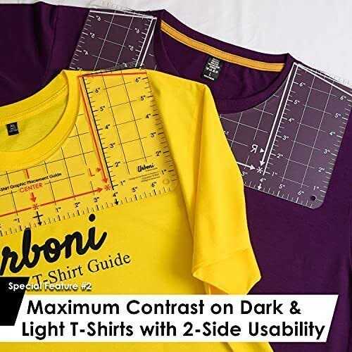 Standard Size Tshirt Ruler Guide for Vinyl Alignment T Shirt Rulers to ...