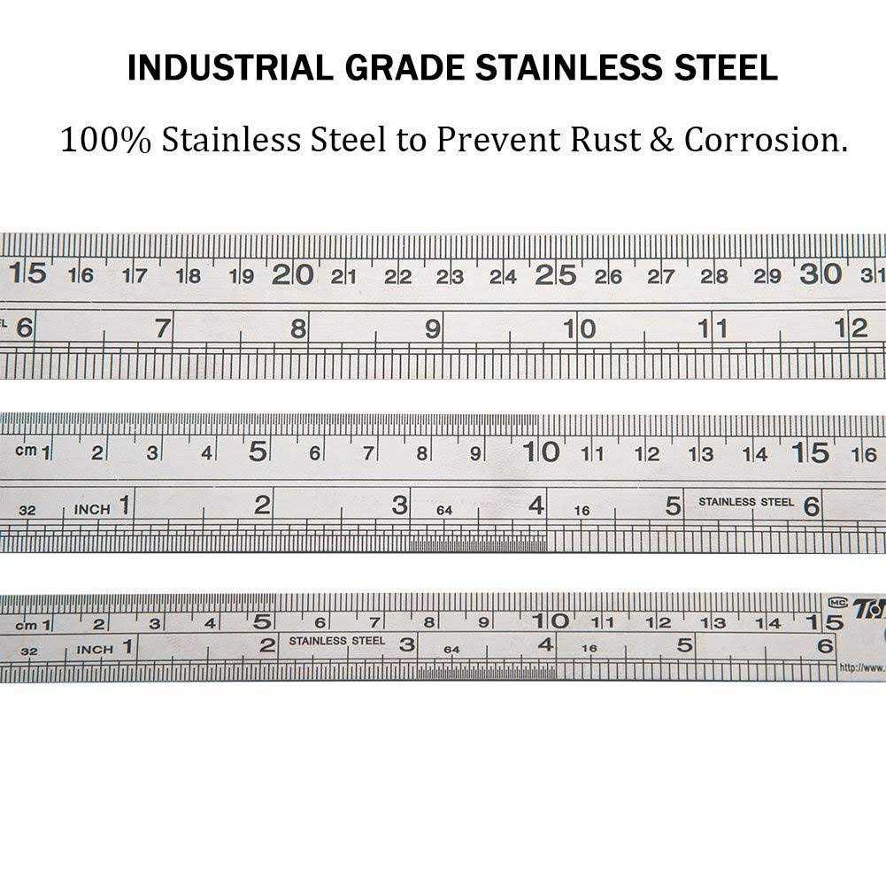 Ruler Metal Straight Edge Ruler Stainless Steel Ruler 6 Inch 12 Inch 16 ...