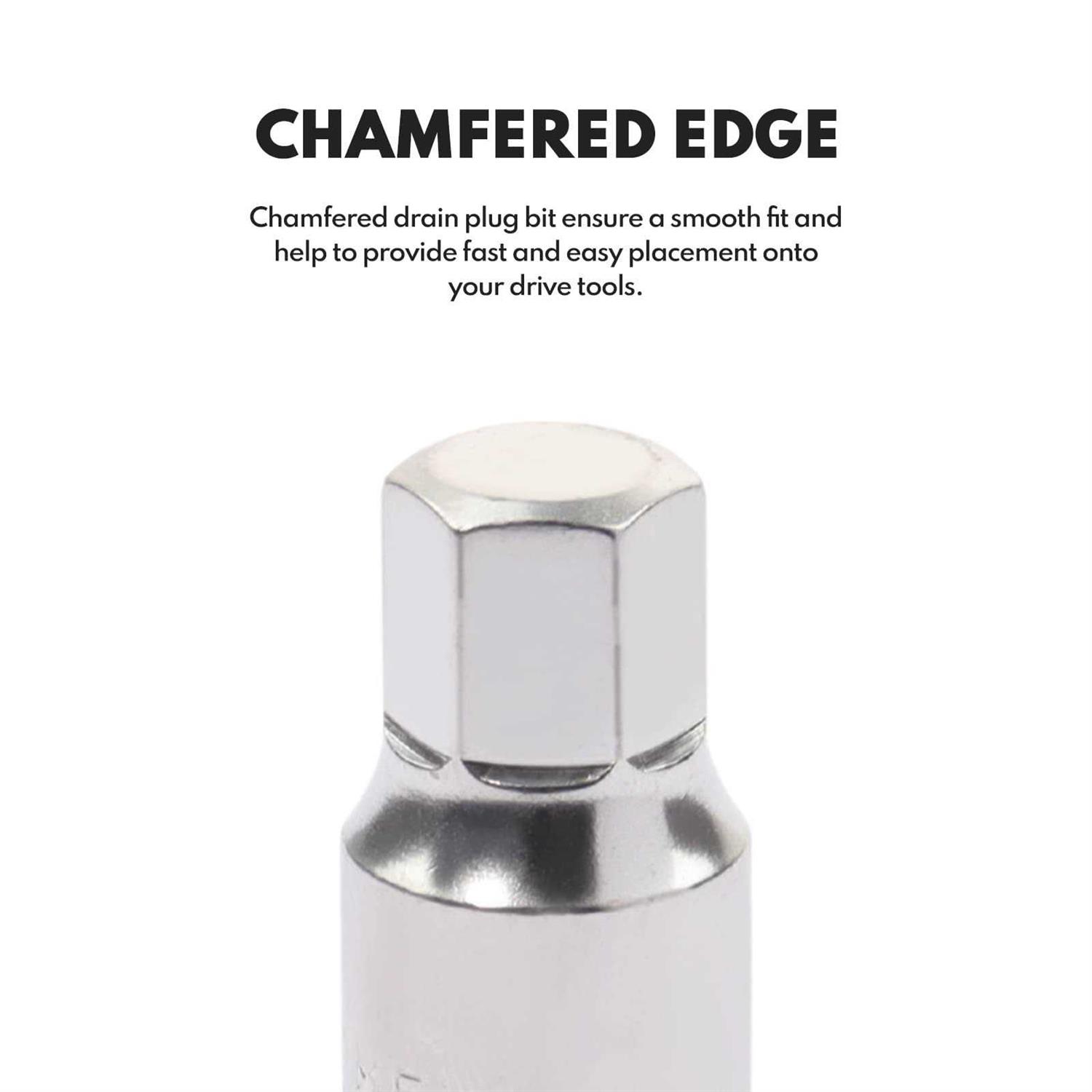 BILITOOLS 23-Piece Drain Plug Socket Set 3/8 Drive Oil Drain Plug Key ...