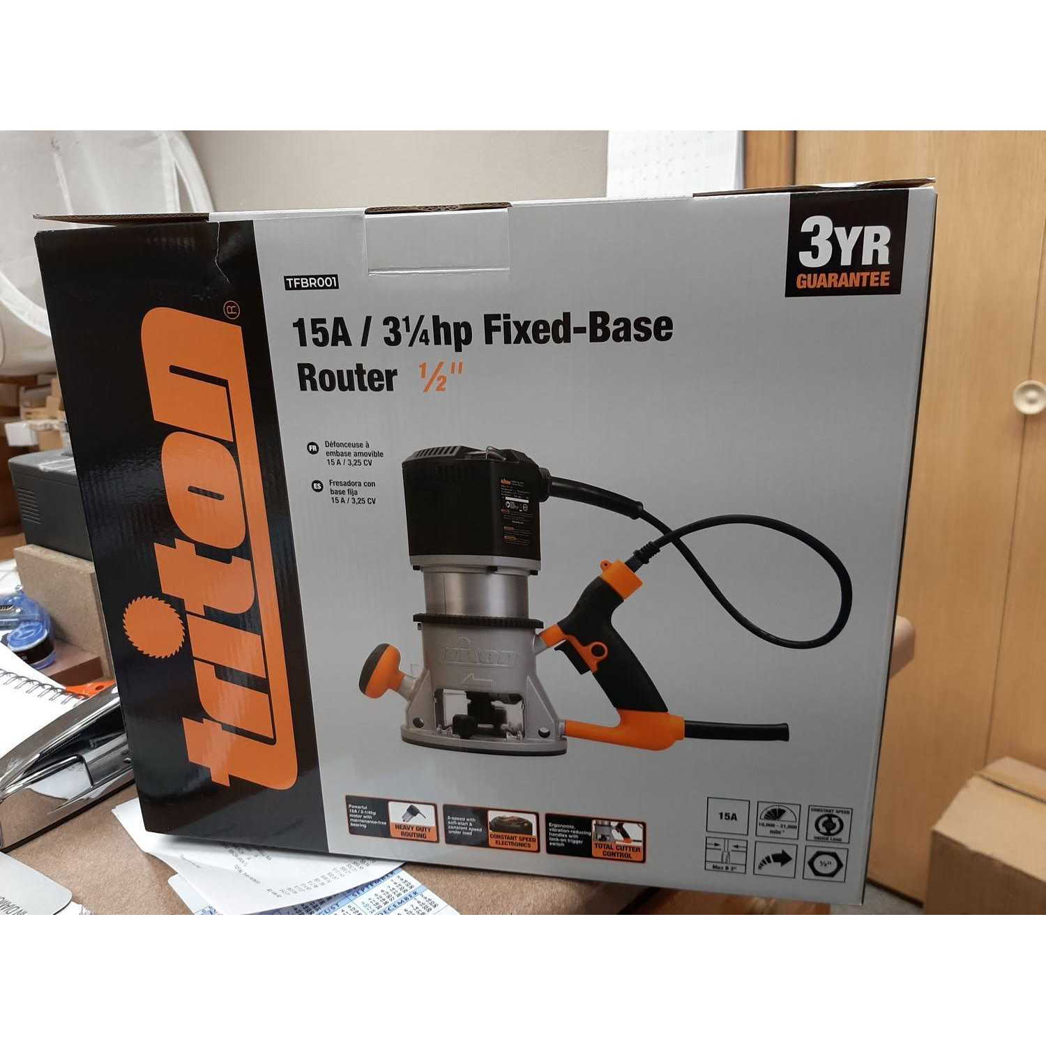 Triton TFBR001 Fixed Base Router 3.25HP 15A - Hardware&Tools Online Store
