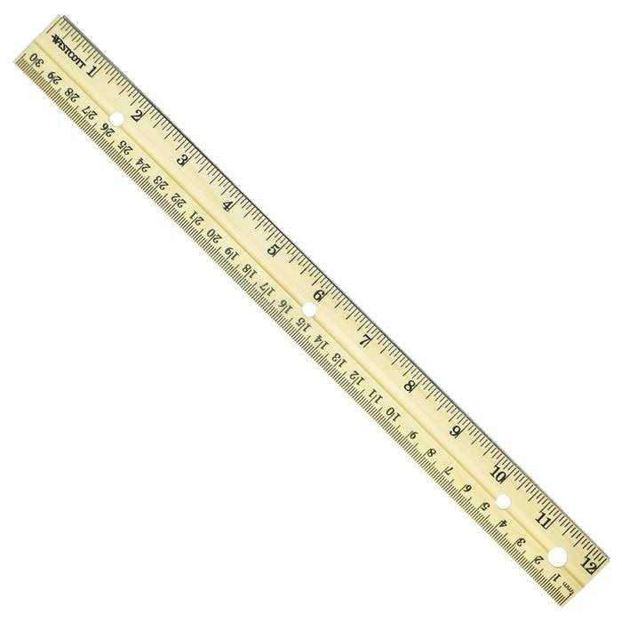Westcott Metal Edge English/Metric Wood Ruler - Hardware&Tools Online Store