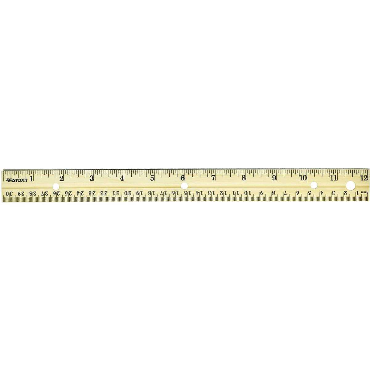 Westcott Metal Edge English/Metric Wood Ruler - Hardware&Tools Online Store