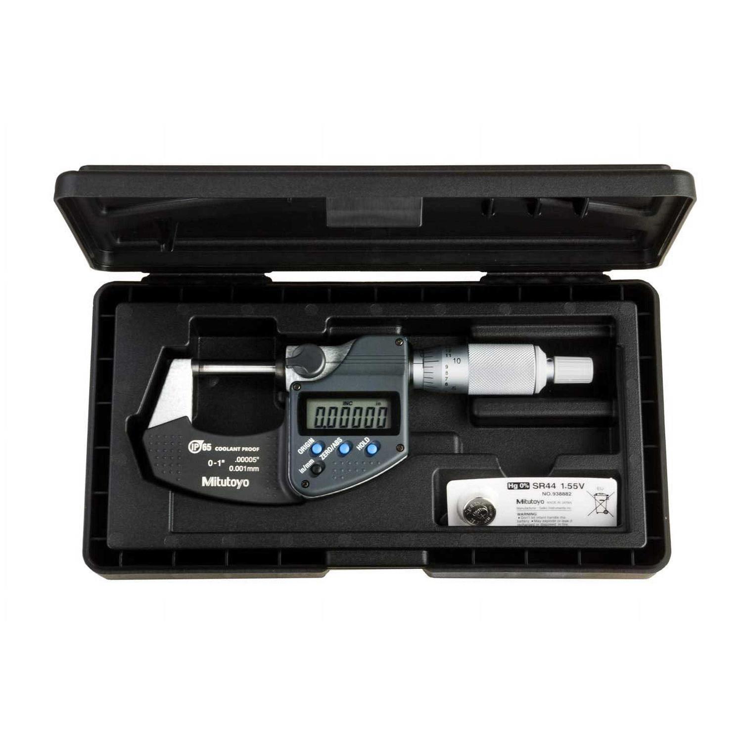 Mitutoyo 293-340-30 Digimatic 0-1/25.4mm Fast Measure Ip65 Digital Micrometer Ratchet Stop ...