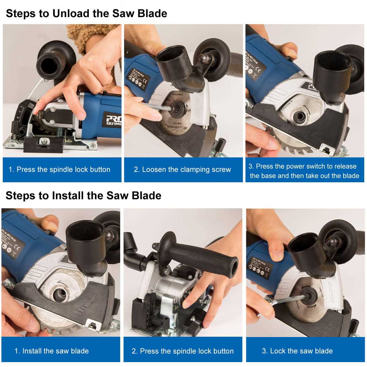 Prostormer Electric Variable Speed Mini Circular Saw, Compact Circular ...