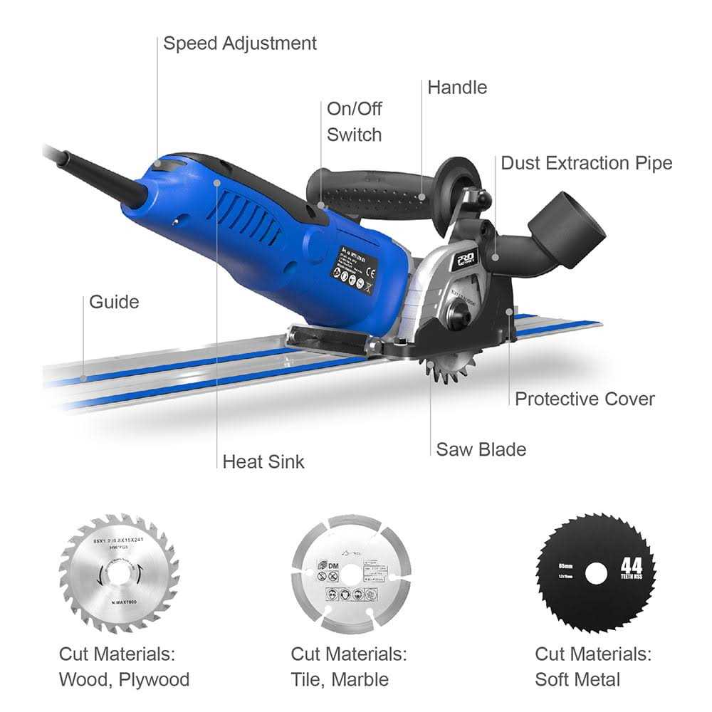 Prostormer Electric Variable Speed Mini Circular Saw, Compact Circular ...