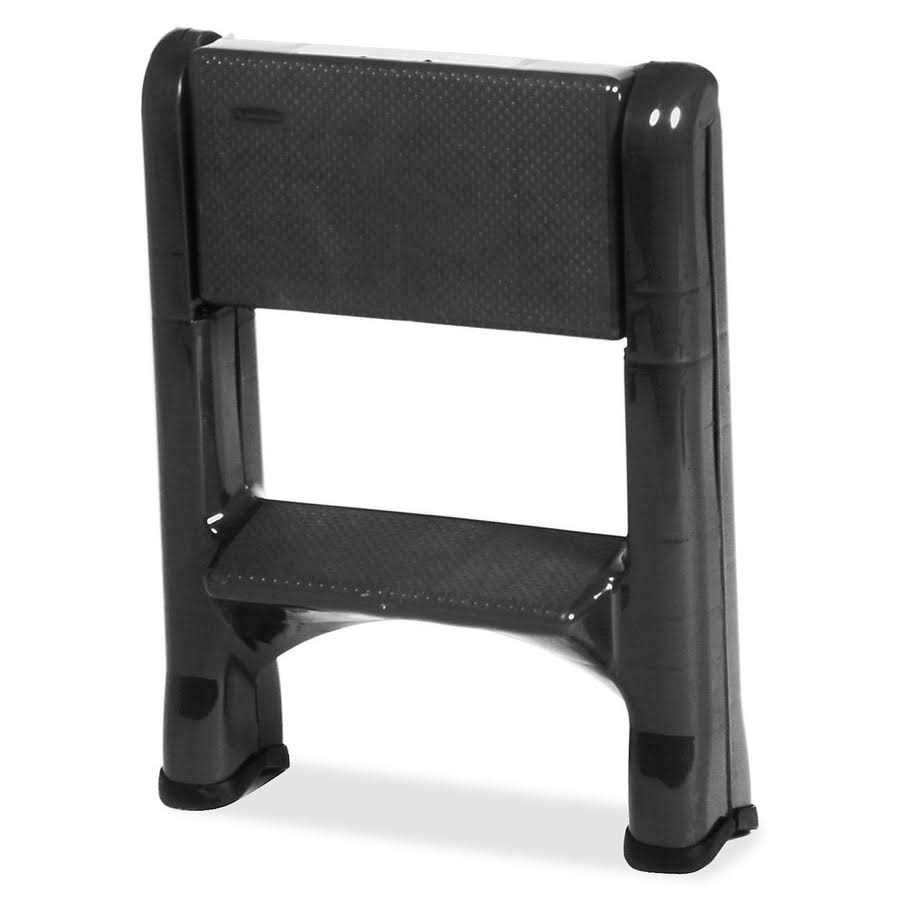 Rubbermaid 2 Step Slip Resistant Folding Plastic Stepstool with Foot ...