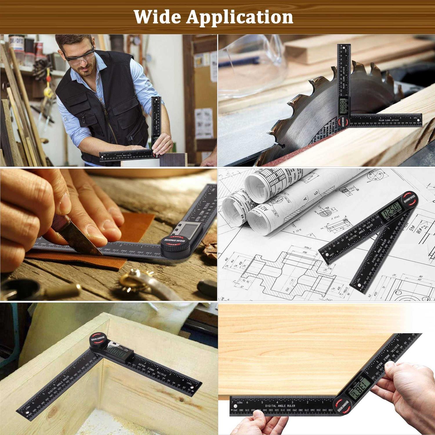 TBVHOMM Digital Angle Finder Protractor Angle Finder Ruler with 7inch ...