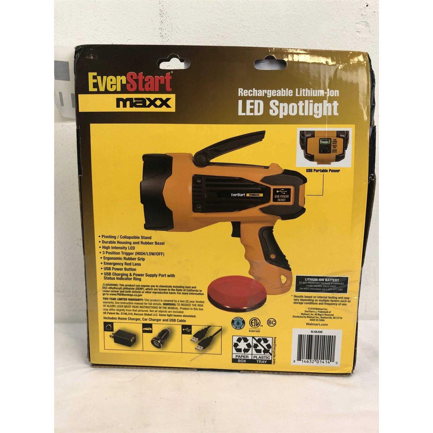 Everstart Sl10lede Maxx Rechargeable Li-Ion Spotlight - Hardware&Tools ...