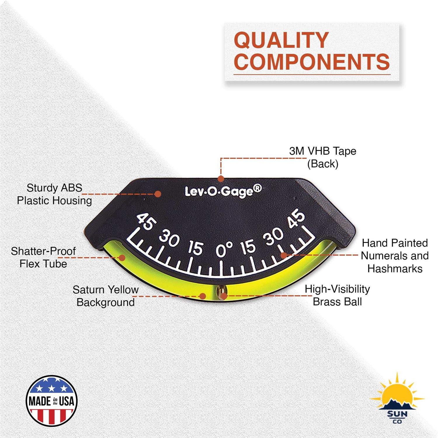 Sun Company 201-F Lev-o-gage Inclinometer Usa-made Level Gauge For Off ...