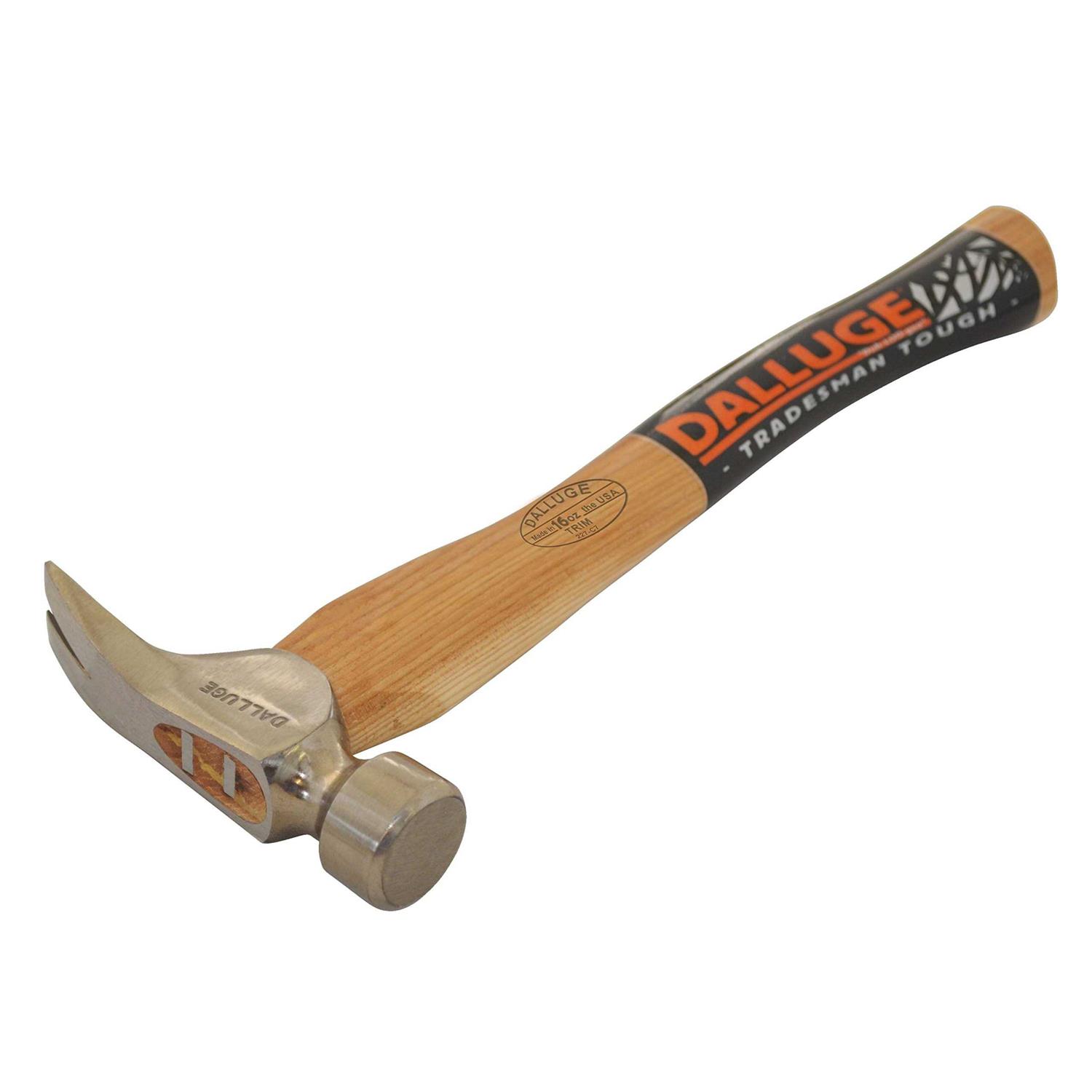 Vaughan 1650 Dalluge 16 oz Smooth Face Trim Hammer Hickory Handle ...