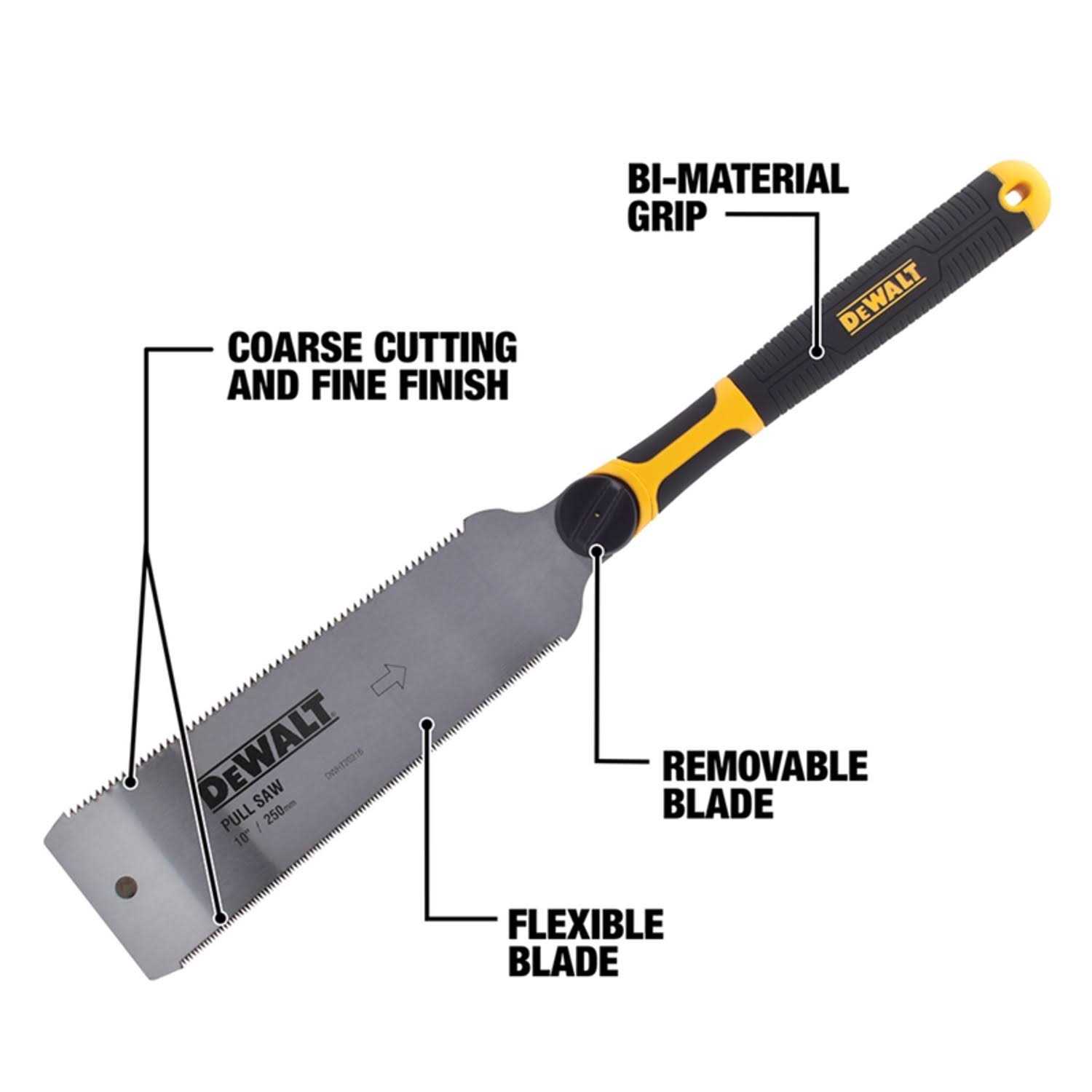 DeWalt DWHT20216 Double Edge Pull Saw - Hardware&Tools Online Store
