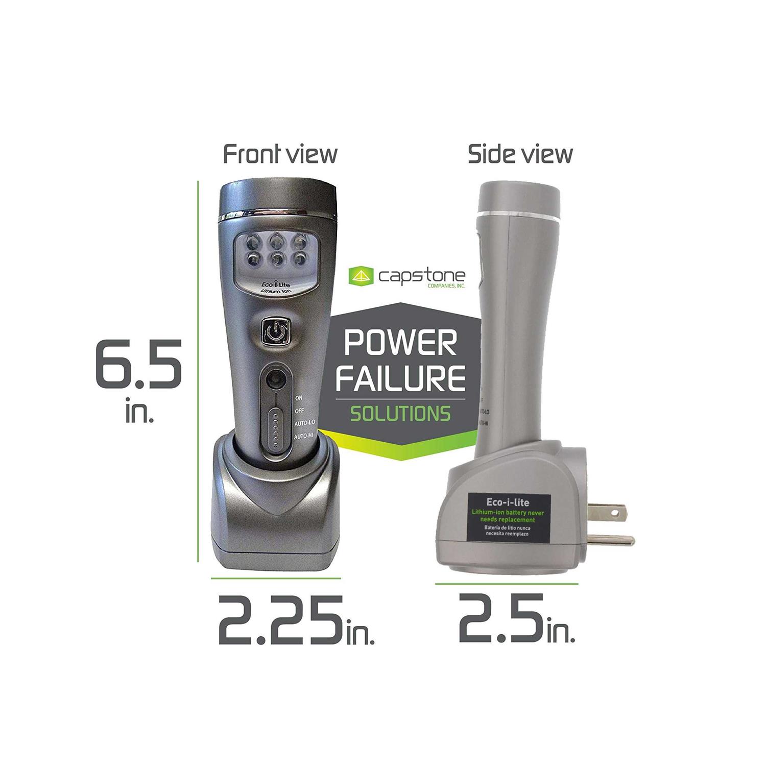 Capstone 4-in-1 Eco-I-Lite Rechargeable LED Emergency Flashlight Night ...