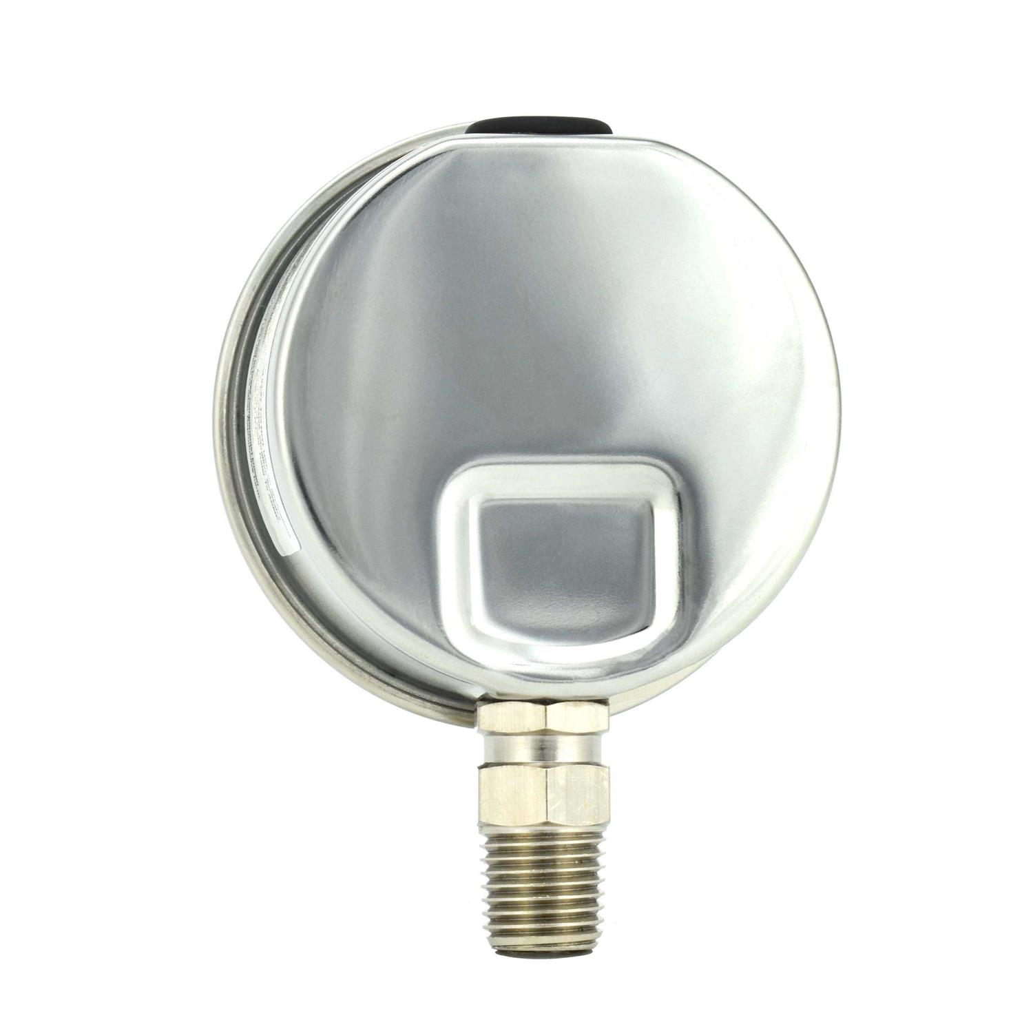 Carbo Instruments 2 1-2 inch Pressure Gauge Stainless Steel Case Chrome Plated Brass Connection ...