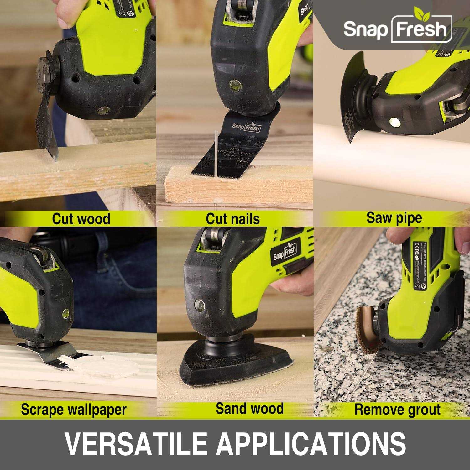 snapfresh oscillating tool snapfresh 20v cordless oscillating multi-tool with 6 speed - Hardware ...