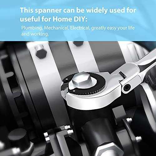 LOSCHEN Open Flex-Head Ratcheting Wrench Metric Ratcheting Spanner with ...