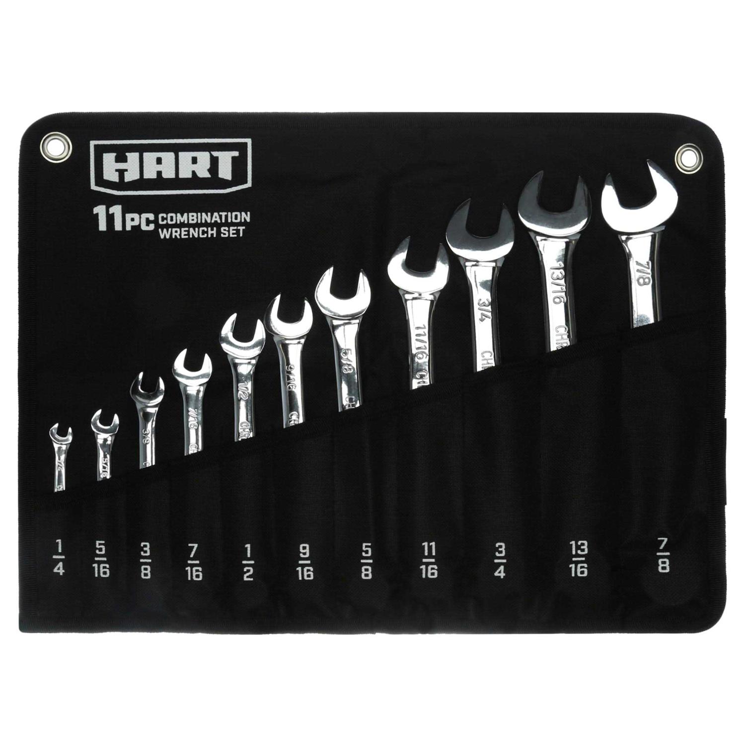 Hart 11-Piece Combination Wrench Set with Tool Pouch - Hardware&Tools ...