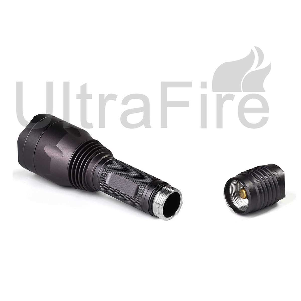 UltraFire Blue Light Flashlight Hunting Torch 256 Yard 470 nm ...