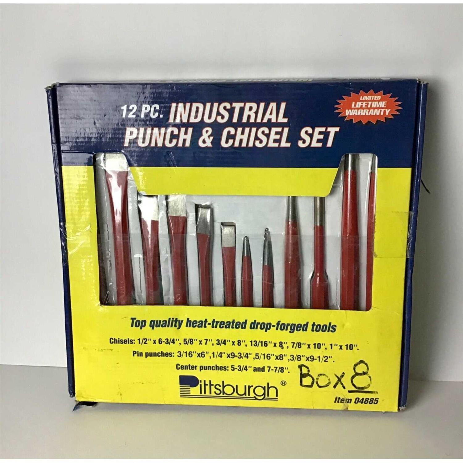 Pittsburgh Punch and Chisel Set, 12 Piece - Hardware&Tools Online Store