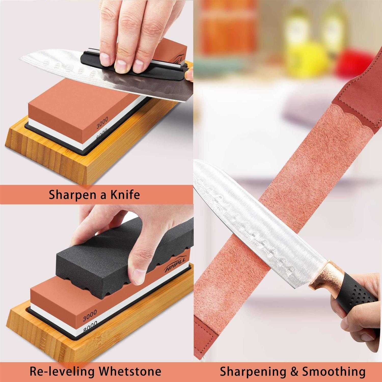Knife Sharpening Stone Set Hmpll Whetstone Knife Sharpener Stone Set 4 ...