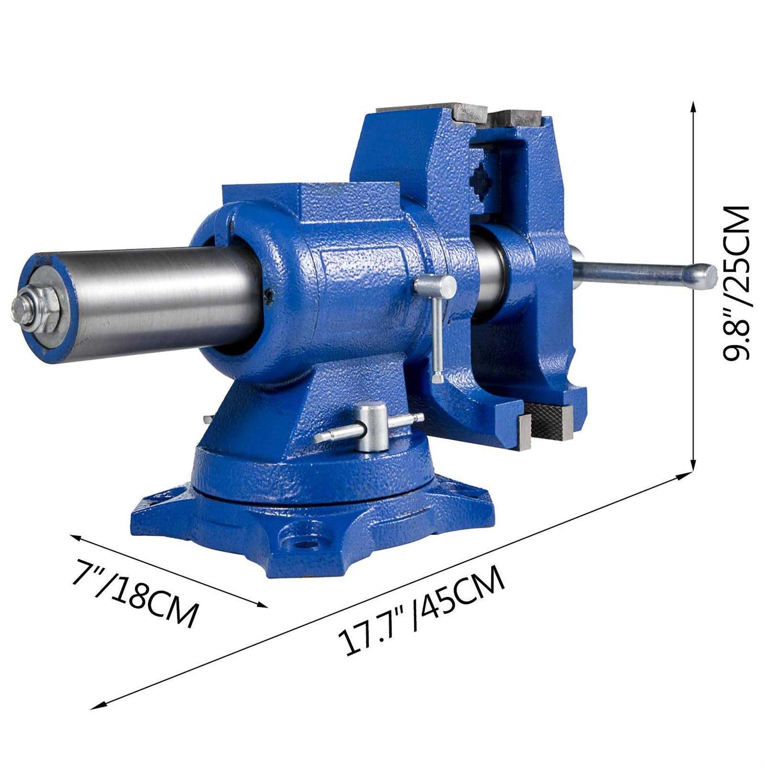 VEVOR 6 Heavy Duty Bench Vise Double Swivel Rotating Vise Head/Body ...