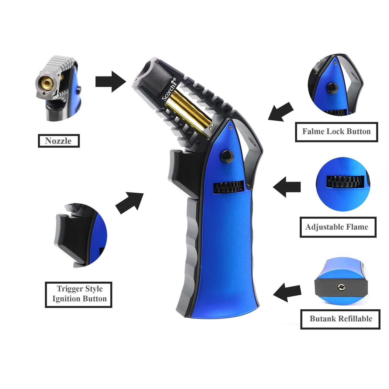 Scorch Torch CNC Machined 6.75 Tall Handheld Aluminum Flame Adjustable ...