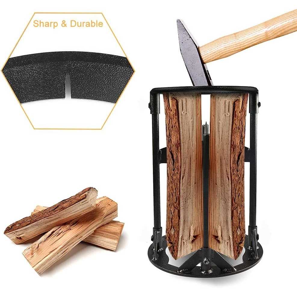 Enochrozey Wood Splitter Heavy Duty Cast Iron Kindling Splitter ...