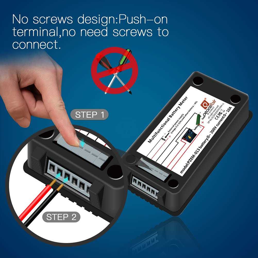 DC Multifunction Battery Monitor Meter,0-200V,0-100A LCD Display Digital Current Voltage Solar ...