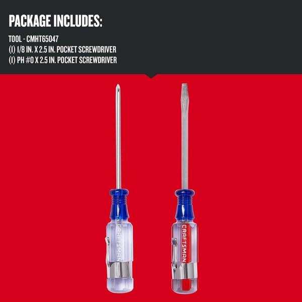 Craftsman 2-Piece Acetate Handle Screwdriver Set CMHT65047 - Hardware ...