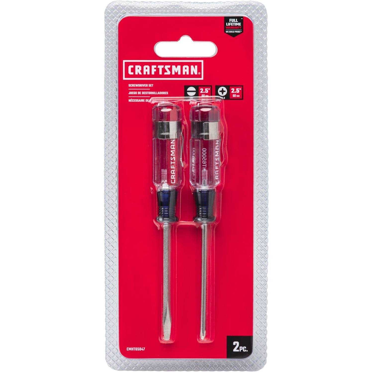 Craftsman 2-Piece Acetate Handle Screwdriver Set CMHT65047 - Hardware ...