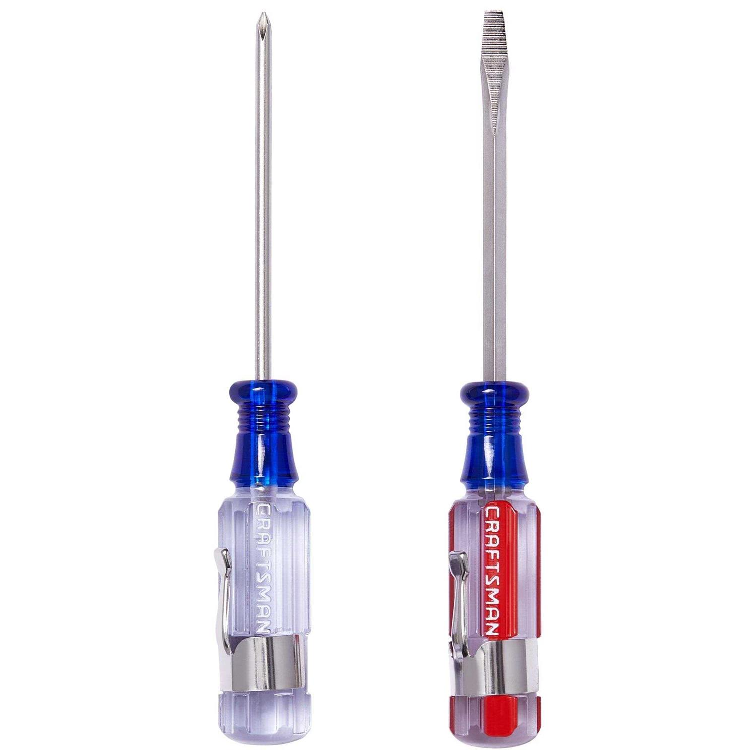 Craftsman 2-Piece Acetate Handle Screwdriver Set CMHT65047 - Hardware ...