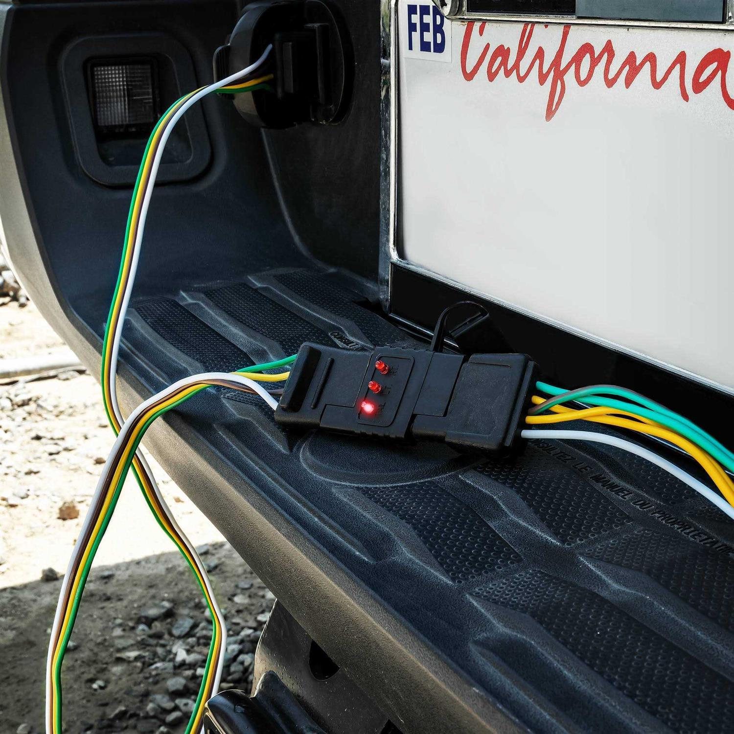 4-Way Flat Trailer Wiring Tester 4-Pin Trailer Light Wire Circuit ...