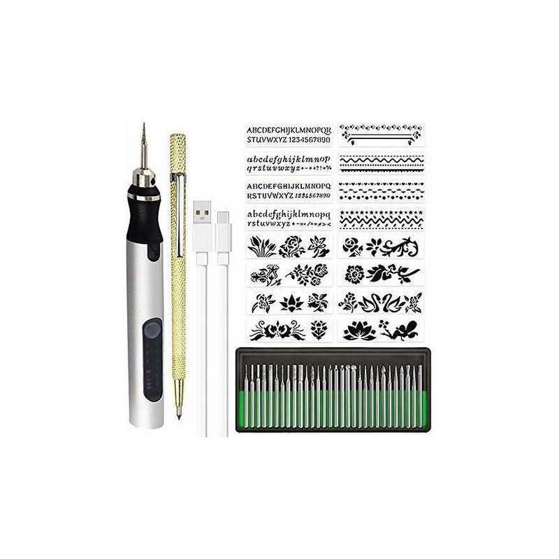 Rechargeable cordless Electric Micro Engraver Pen Mini DIY Engraving ...