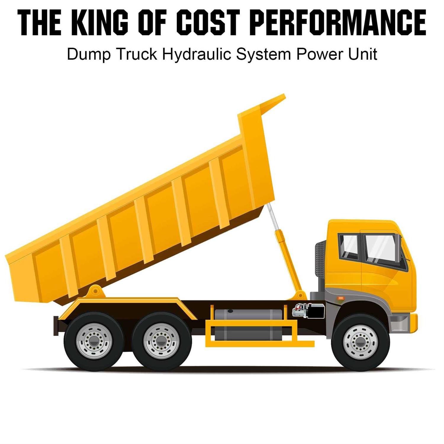 Hydraulic Pump 12V Dump Trailer Pump 8 Quart Hydraulic Power Units ...