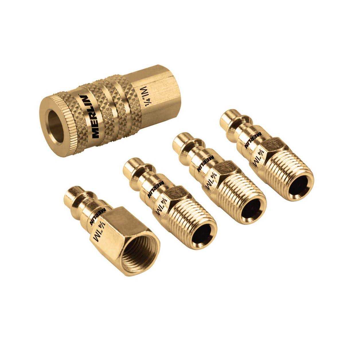 Merlin Brass Industrial Coupler Connector Set 63557 - Hardware&Tools ...