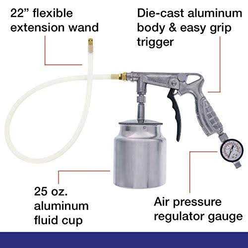 TCP Global Air Rust Proofing and Undercoating Gun with Gauge & Suction ...