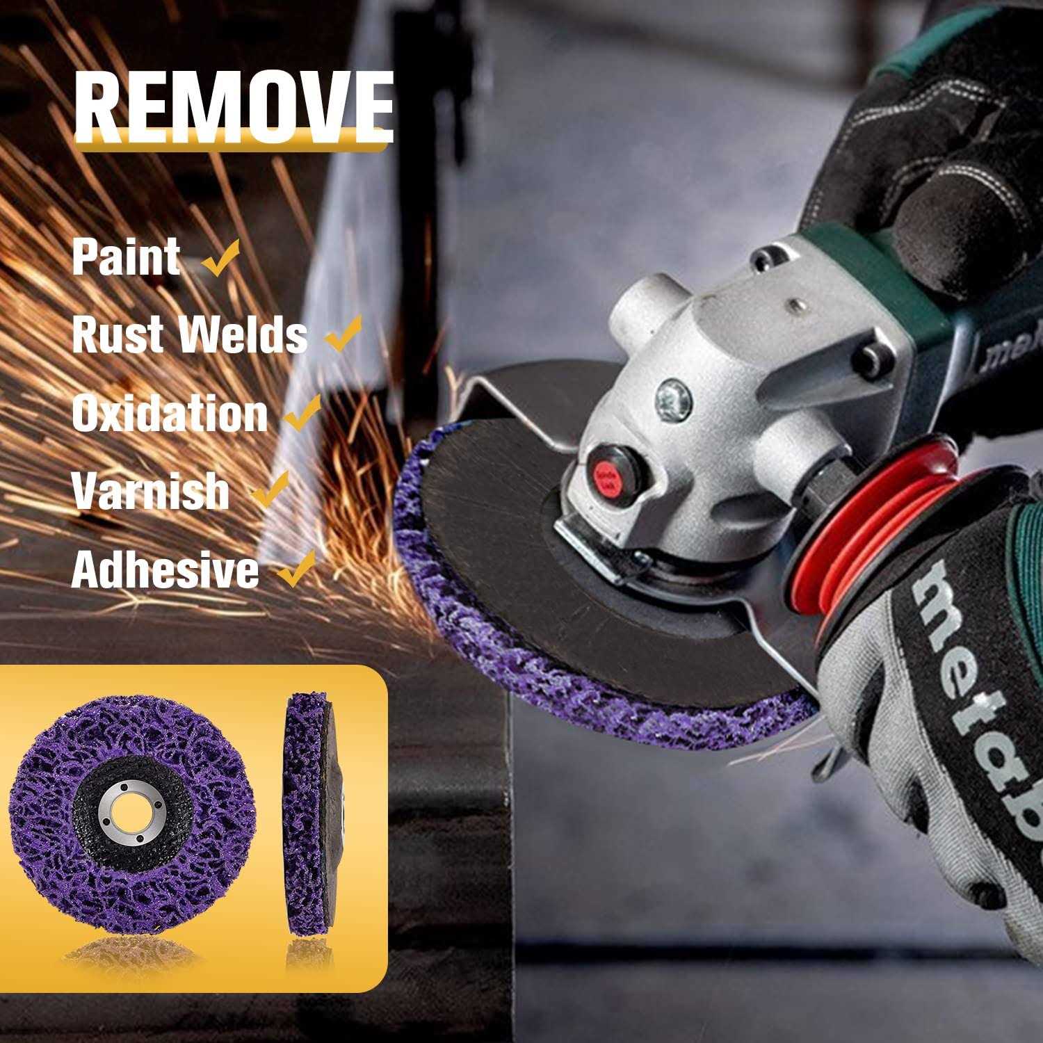 LAIWOO 10 Pack Strip Discs Rust Remover Wheel Stripping Wheel for Angle ...