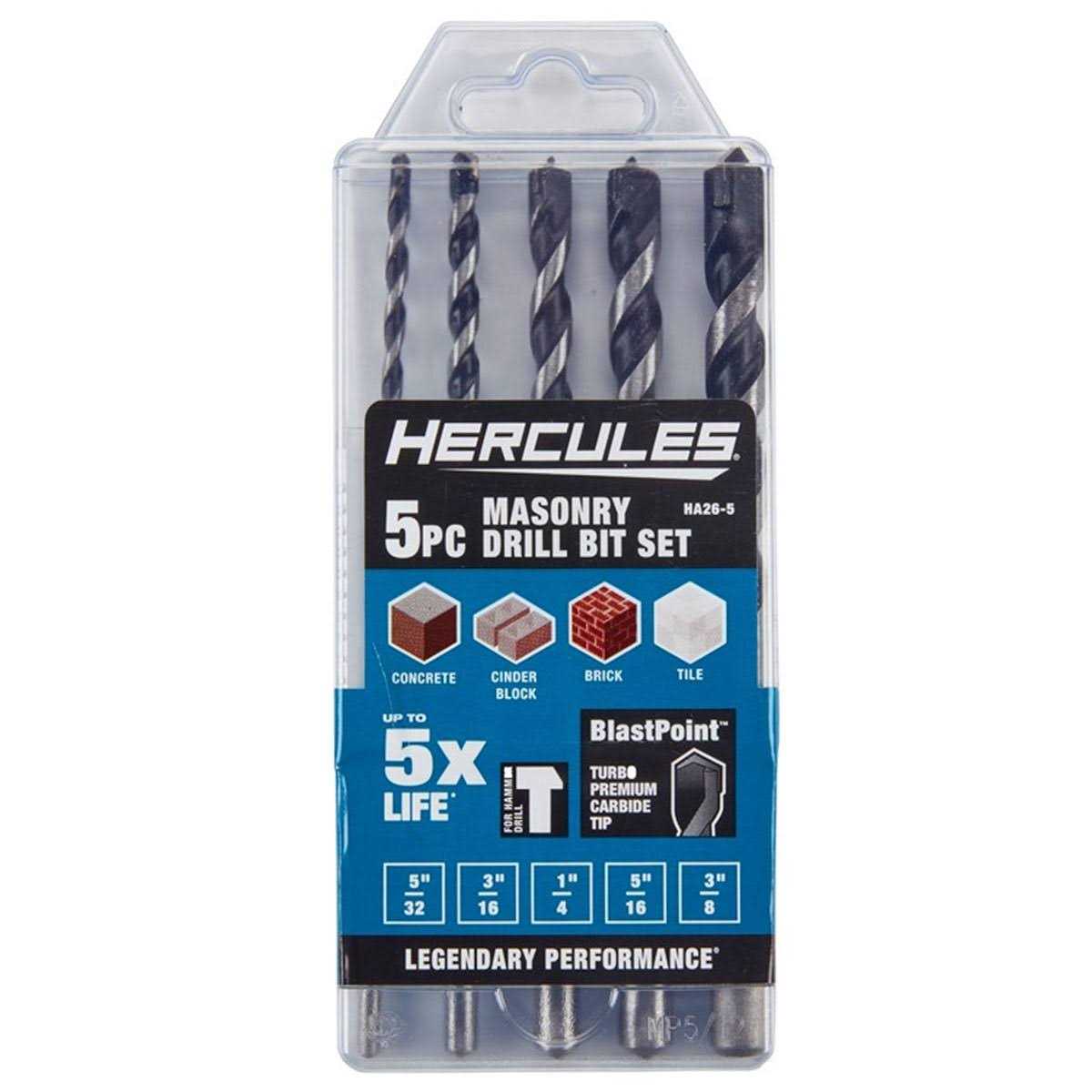 Hercules Masonry Drill Bit Set - Hardware&Tools Online Store