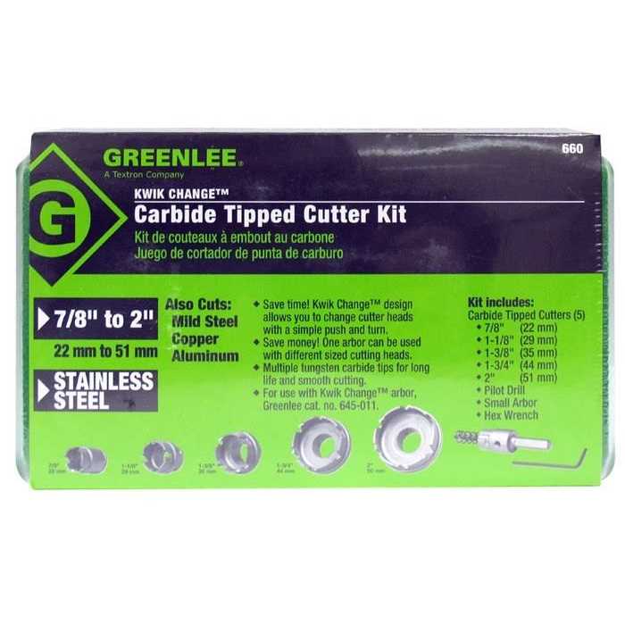 Greenlee 660 Carbide Hole Cutter Kit - Hardware&Tools Online Store
