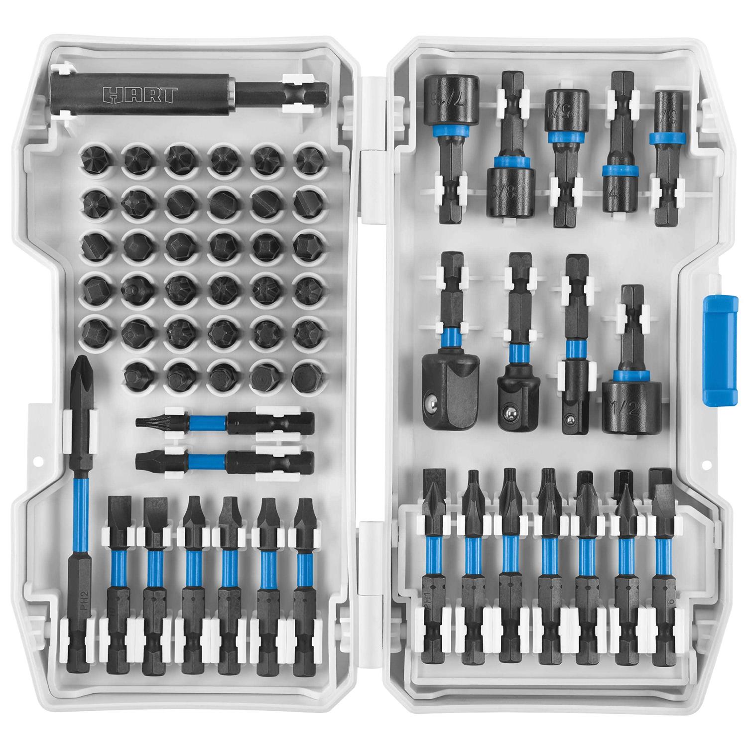 Hart 68-Piece Impact Driver Bit Set with Storage Case - Hardware&Tools ...