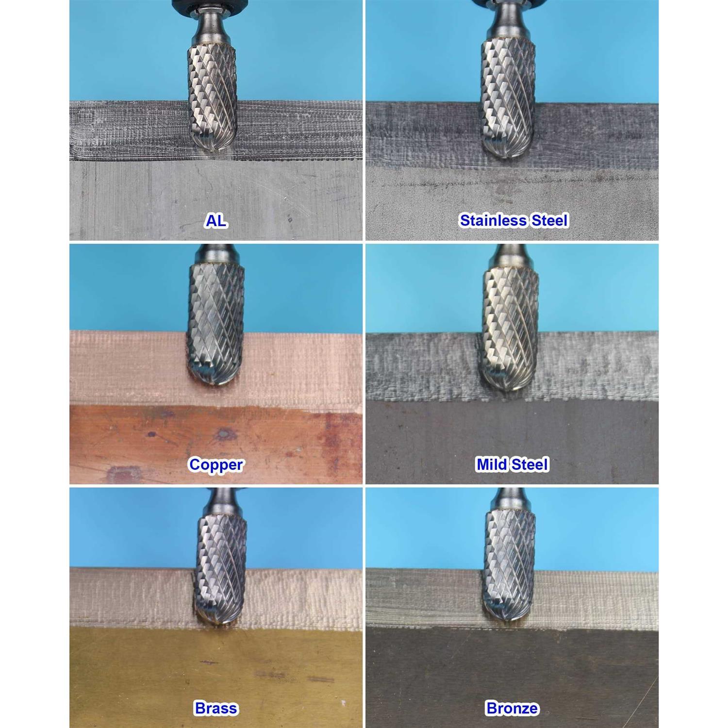 Sworker Carbide Burr Set 1/4 Shank 8PCS Die Grinder Bits Rotary Rasp ...