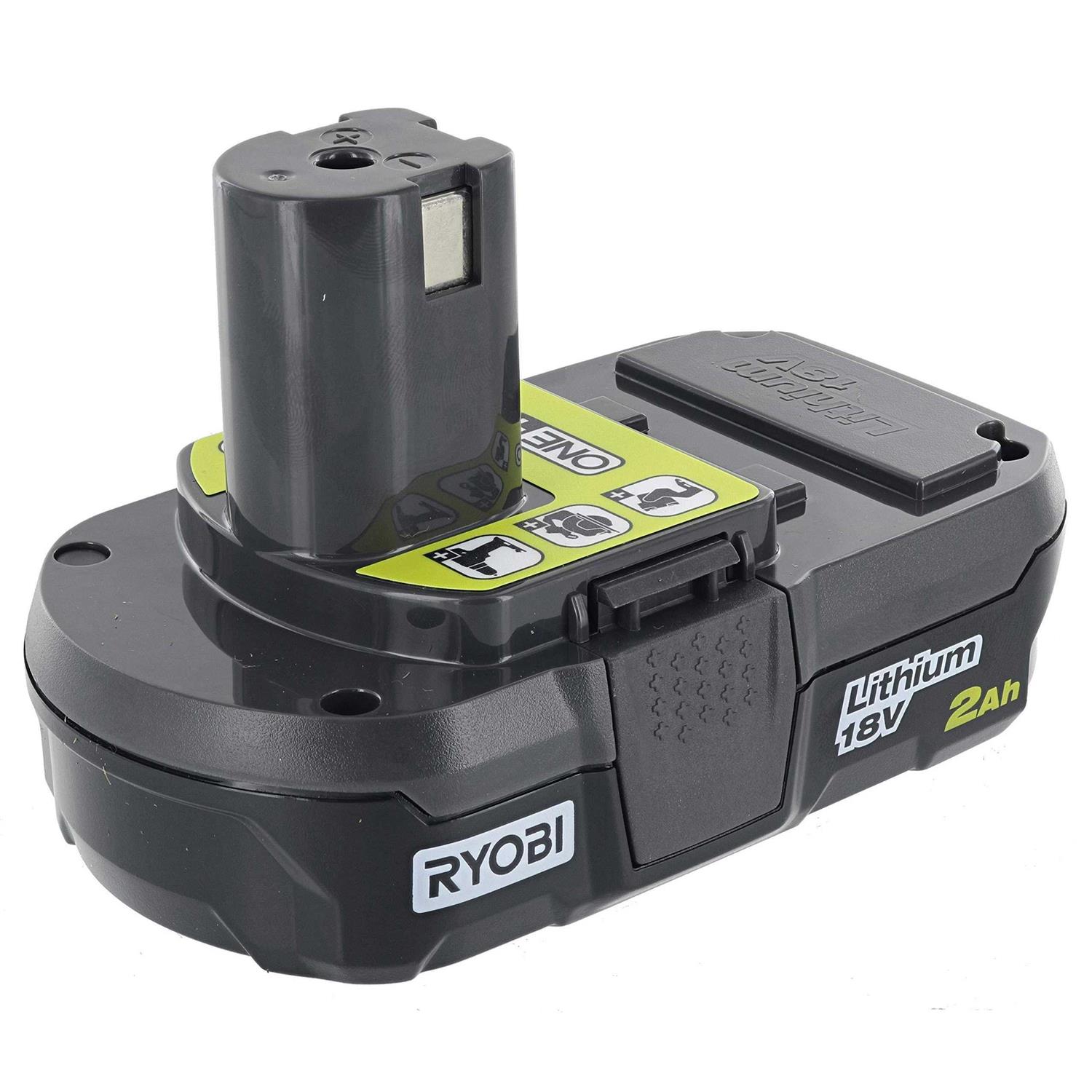 Ryobi P190 2.0 Amp Hour Compact 18V Lithium Ion Battery w/ Cold Weather ...