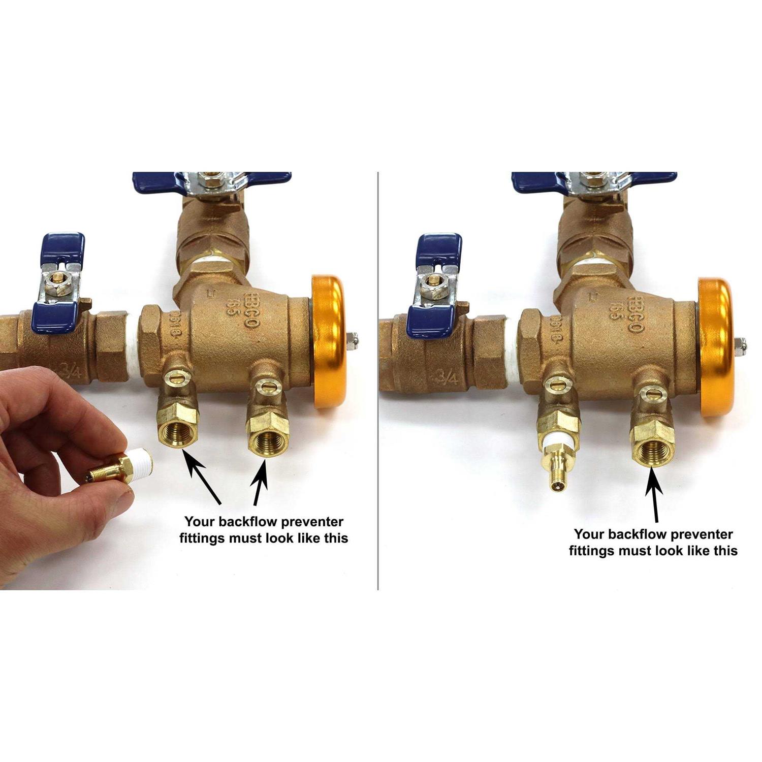 Schrader Valve to Male NPT Fittings Adapters to Winterize Backflow ...