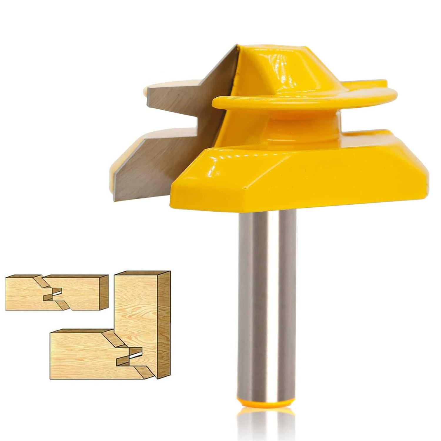 Sinoprotools Lock Miter 45 Degree Joint Router Bits - Hardware&Tools ...