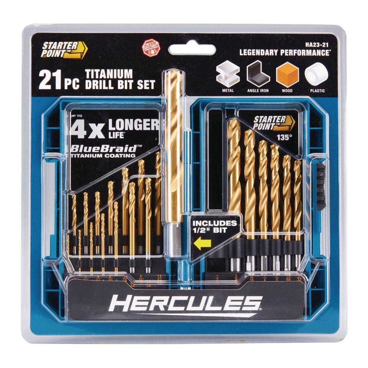 Hercules Titanium Drill Bit Set - Hardware&Tools Online Store