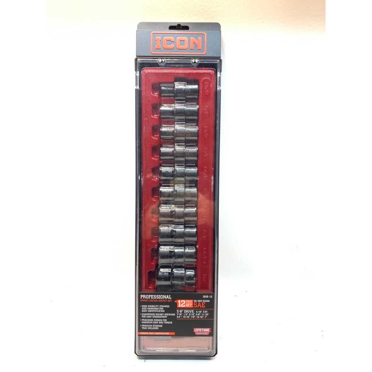 Icon 3/8 in. SAE Impact Swivel Socket Set - Hardware&Tools Online Store