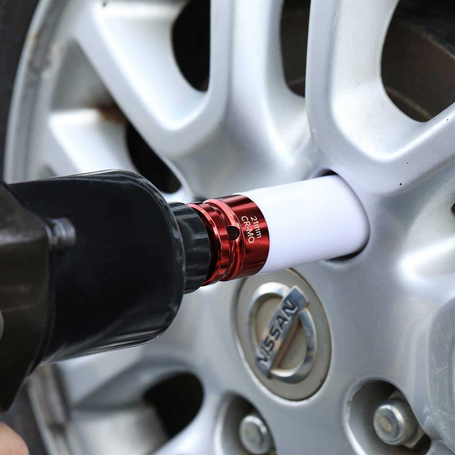 Mayouko 7PCS 1/2 Inch Drive Lug Nut Deep Impact Socket Set,Thin-Walled ...