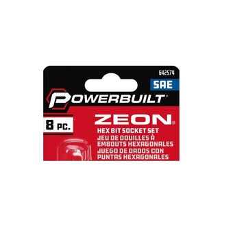 Powerbuilt Tools 8 Piece Zeon SAE Hex Bit Socket Set 642574 - Hardware ...