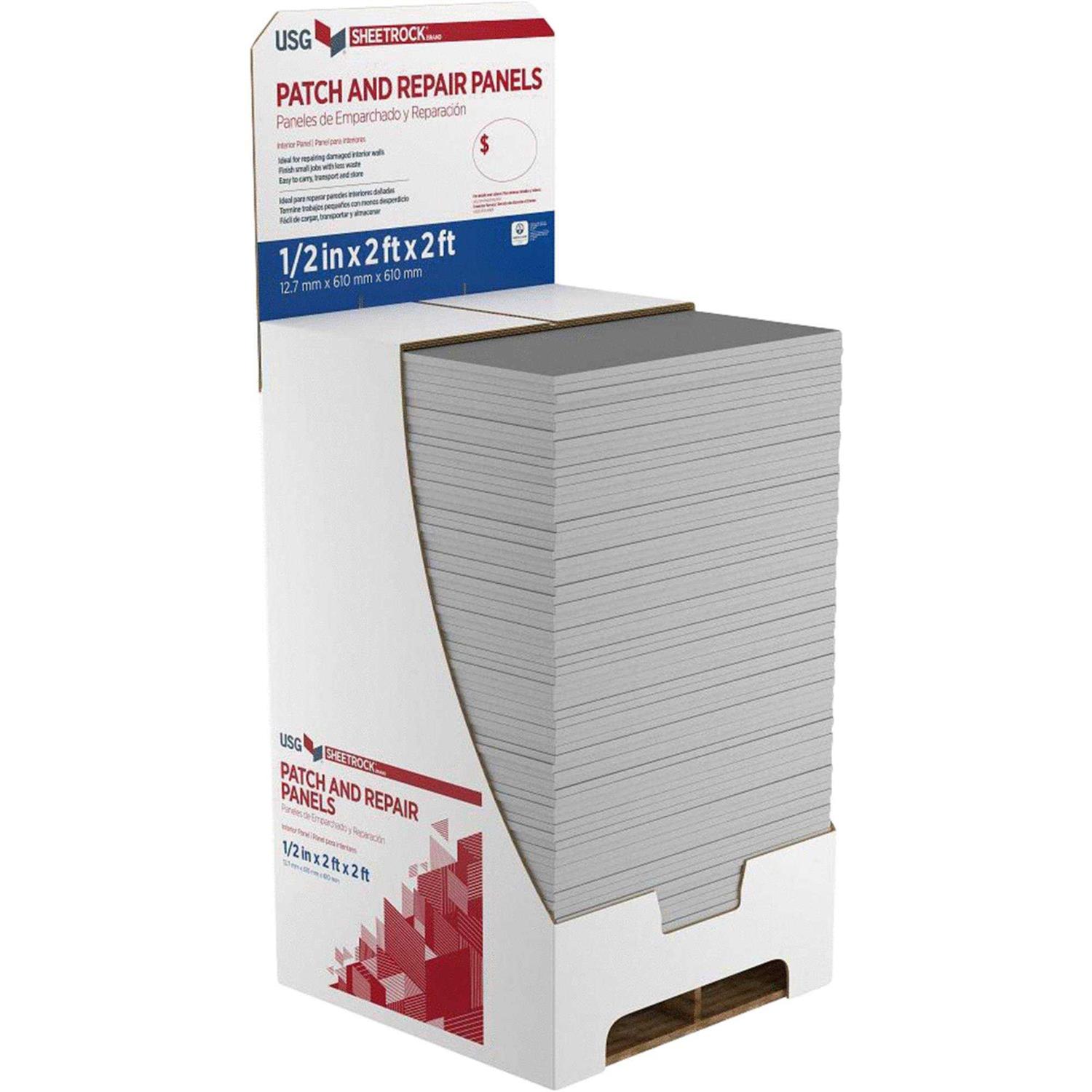 Sheetrock Brand 1/2 in. 2 x 2 Patch and Repair Panels 23.625-in x 23. ...